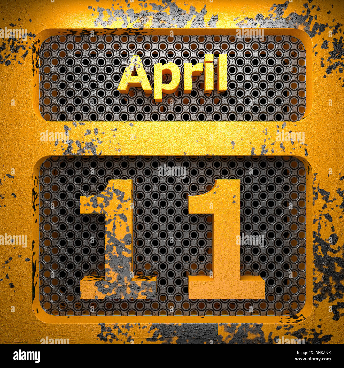 april 11 of painted steel Stock Photo - Alamy