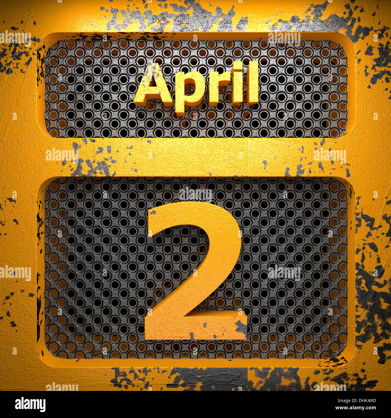 april 2 of painted steel Stock Photo - Alamy