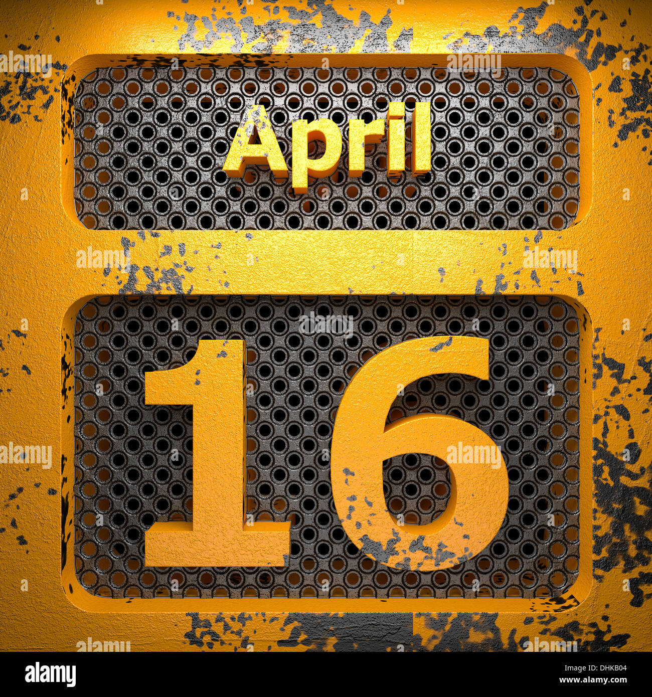 april 16 of painted steel Stock Photo - Alamy