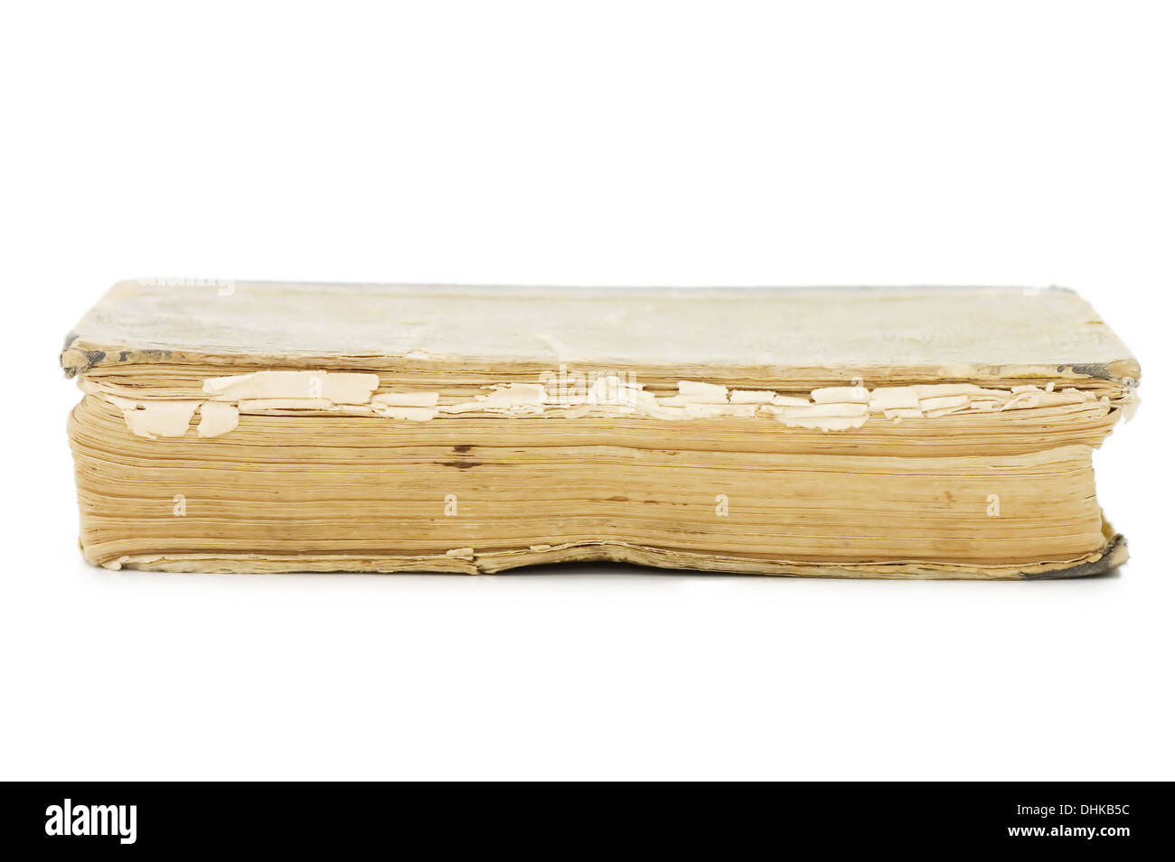The ancient book isolated on white Stock Photo - Alamy