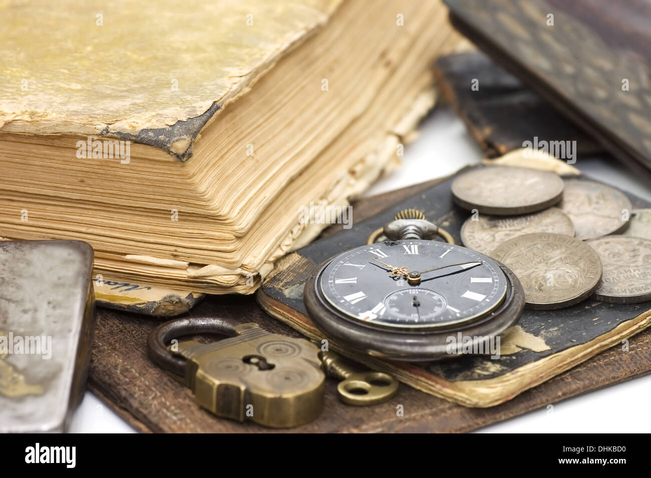 Old book and pen as background Stock Photo - Alamy