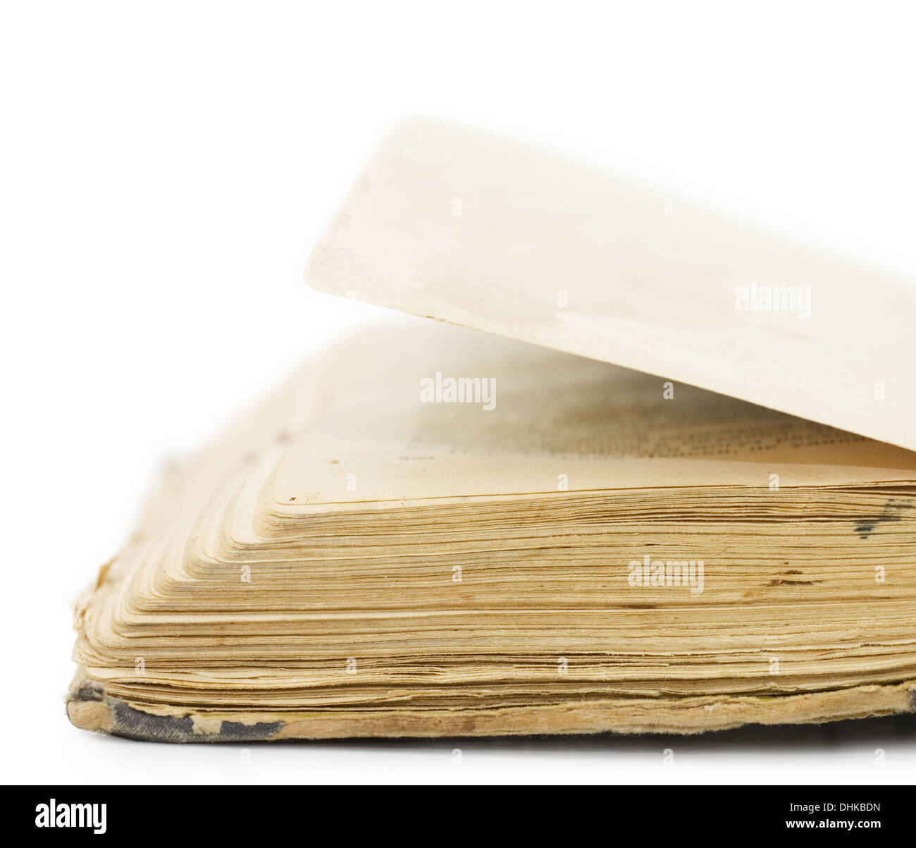 The ancient book isolated on white Stock Photo - Alamy