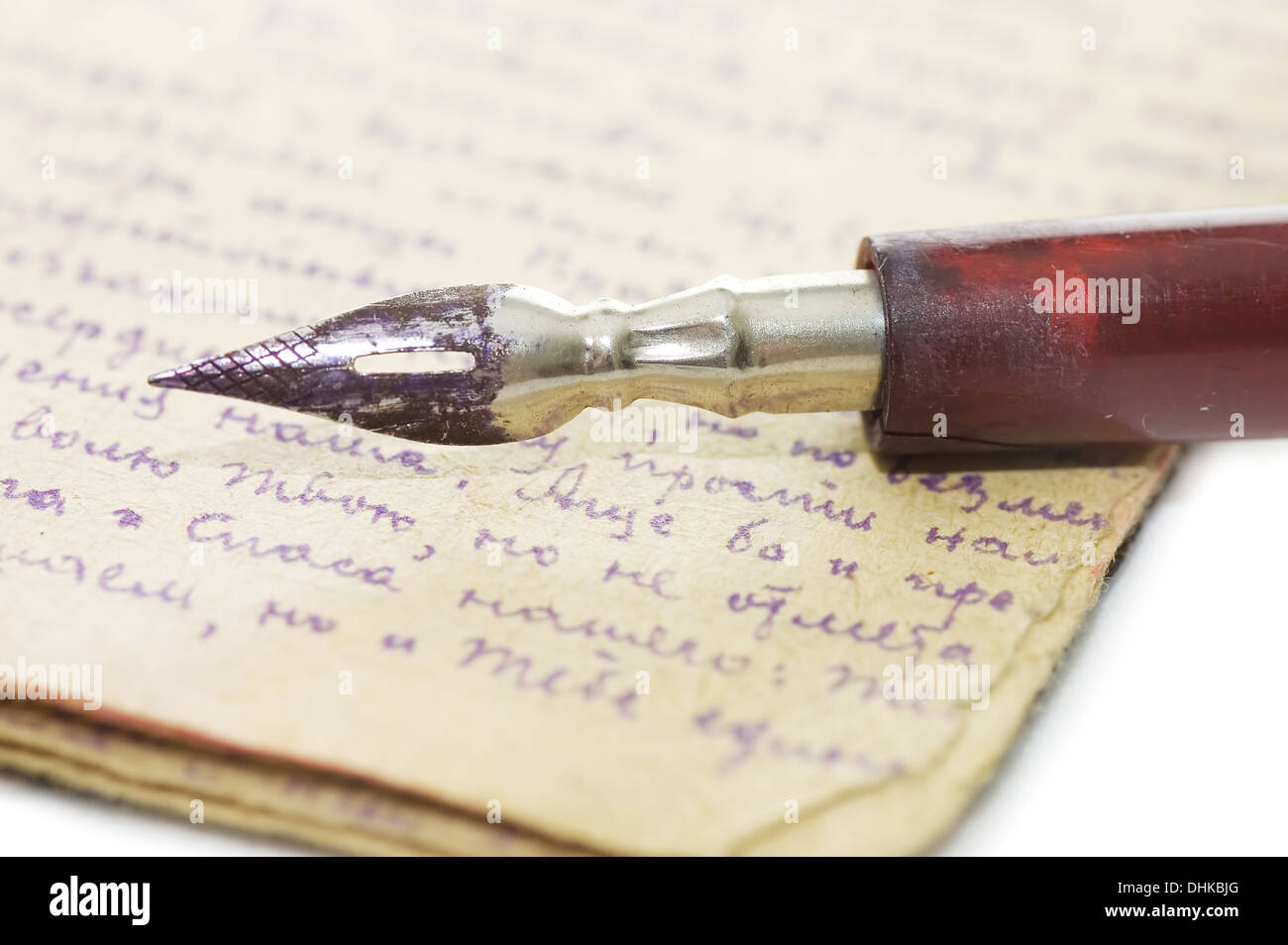 The old note book on a white background Stock Photo - Alamy