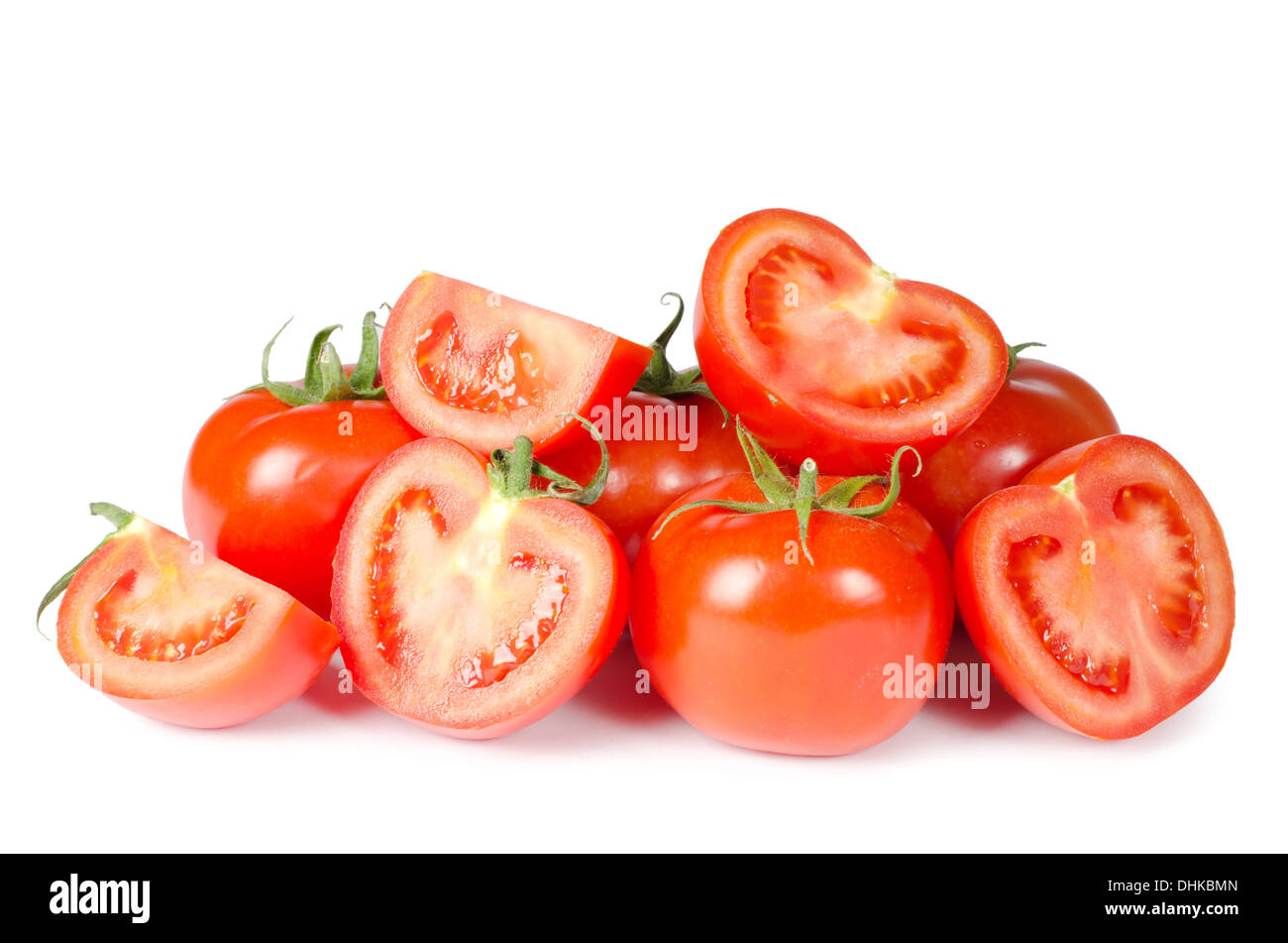 Red fresh tomato isolated on white Stock Photo - Alamy