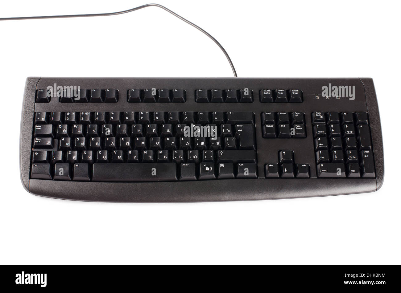The black computer keyboard isolated Stock Photo - Alamy