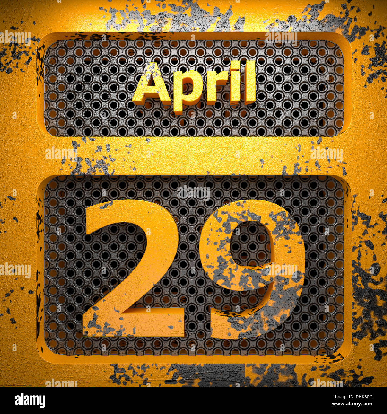 april 29 of painted steel Stock Photo - Alamy