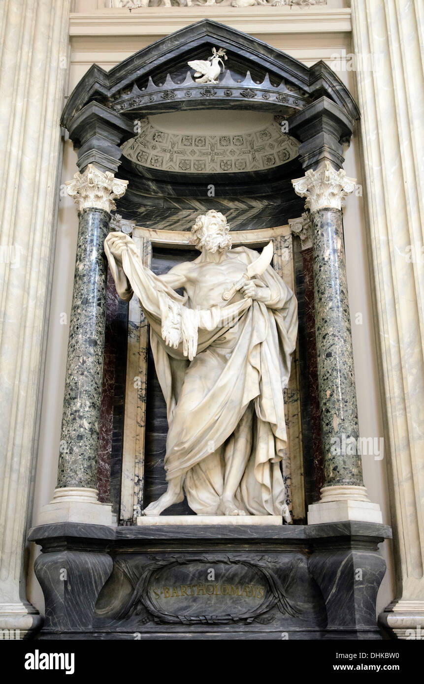 Statue of St. Bartholomeus in St John Lateran's Basilica - Rome, Italy ...