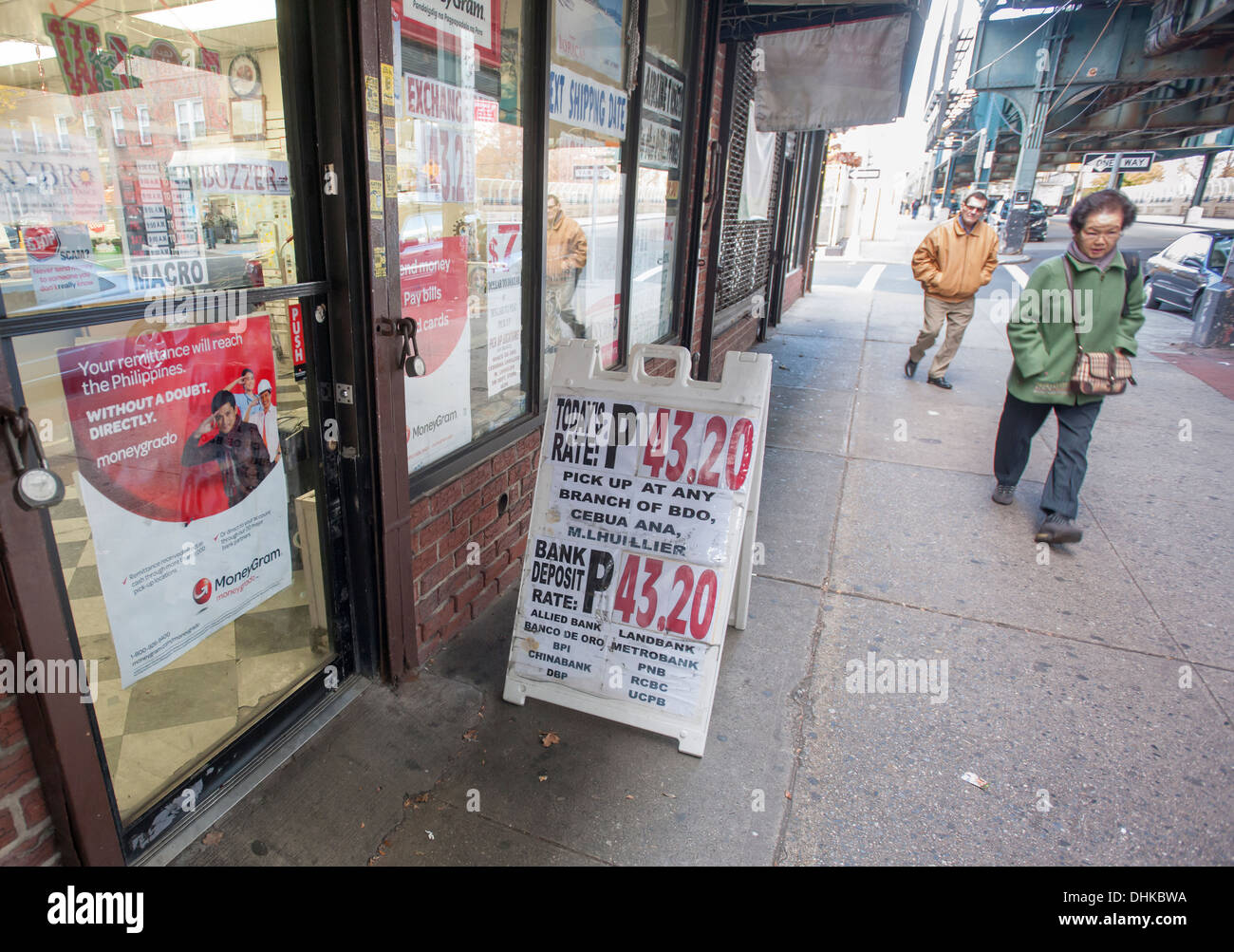 A freight forwarder on Roosevelt Avenue in Queens in New York in the ...