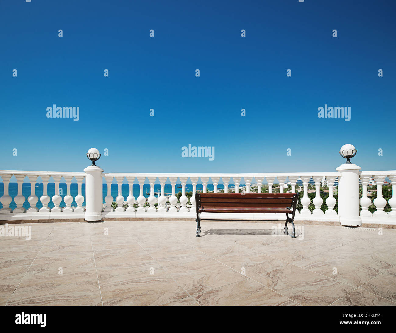 Terrace by the Sea Stock Photo - Alamy