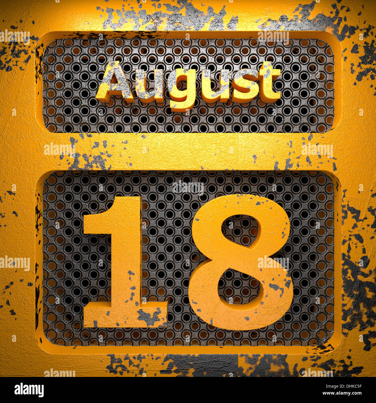 august 18 of painted steel Stock Photo - Alamy