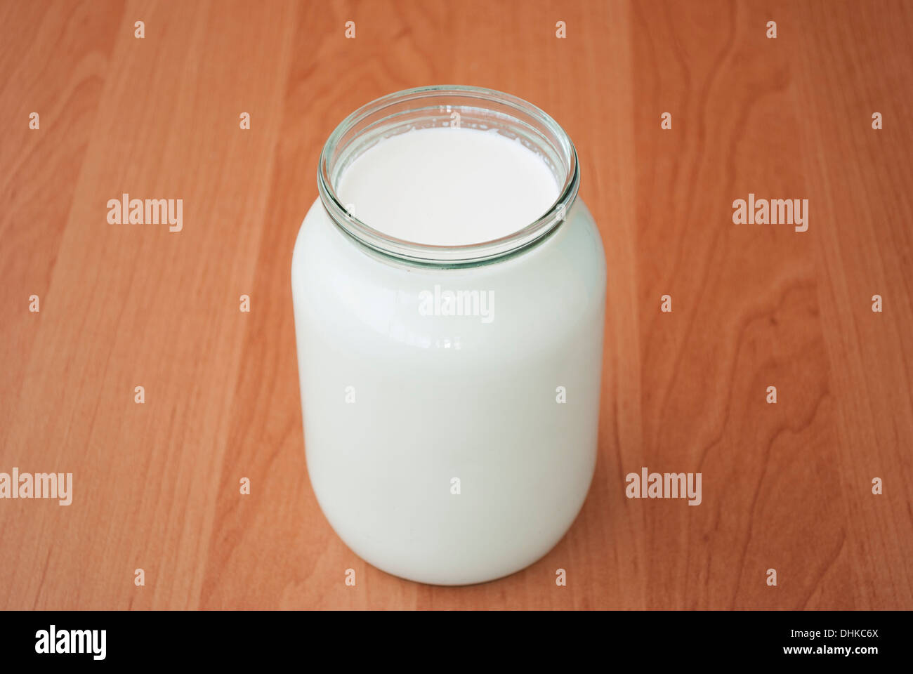 Milk in a glass jar Stock Photo - Alamy