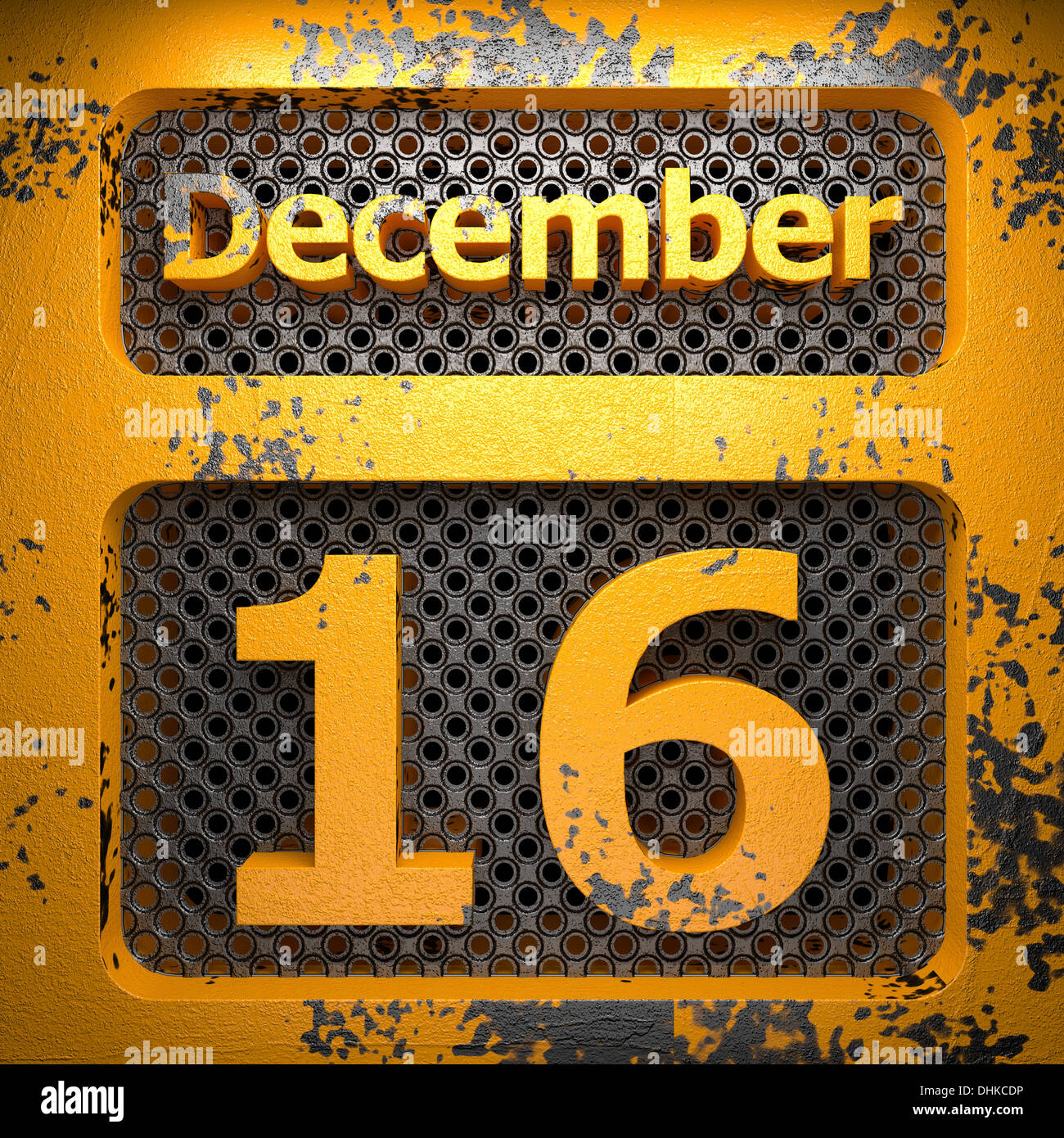 december 16 of painted steel Stock Photo - Alamy