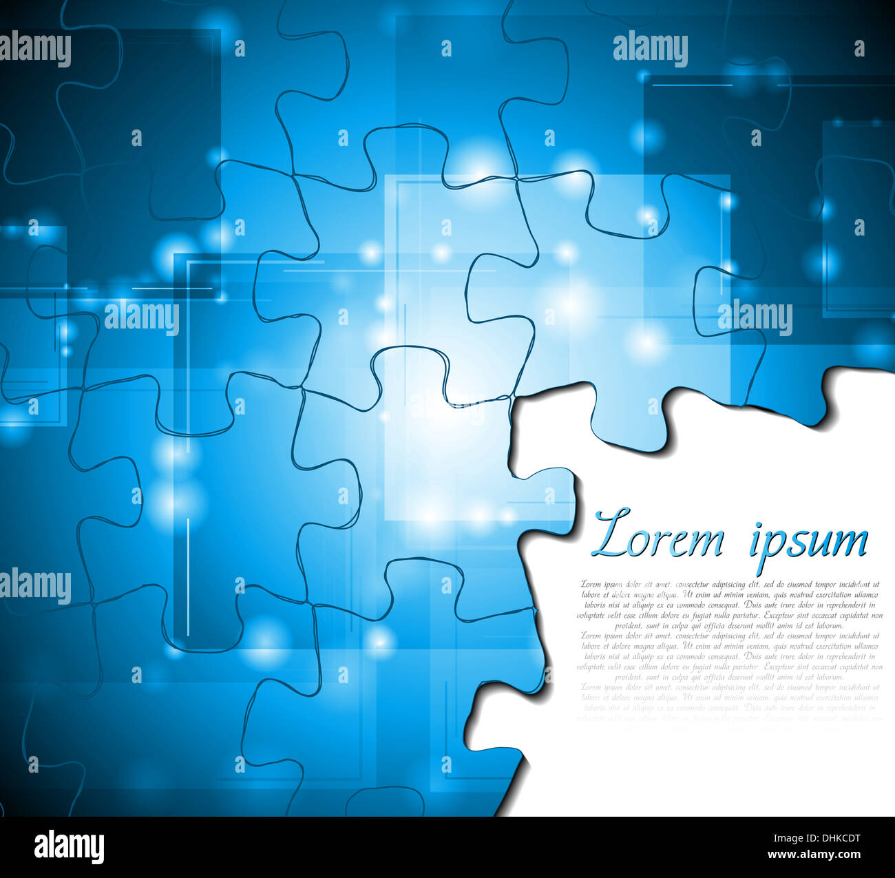 Concept tech background. Puzzle vector design eps 10 Stock Photo - Alamy