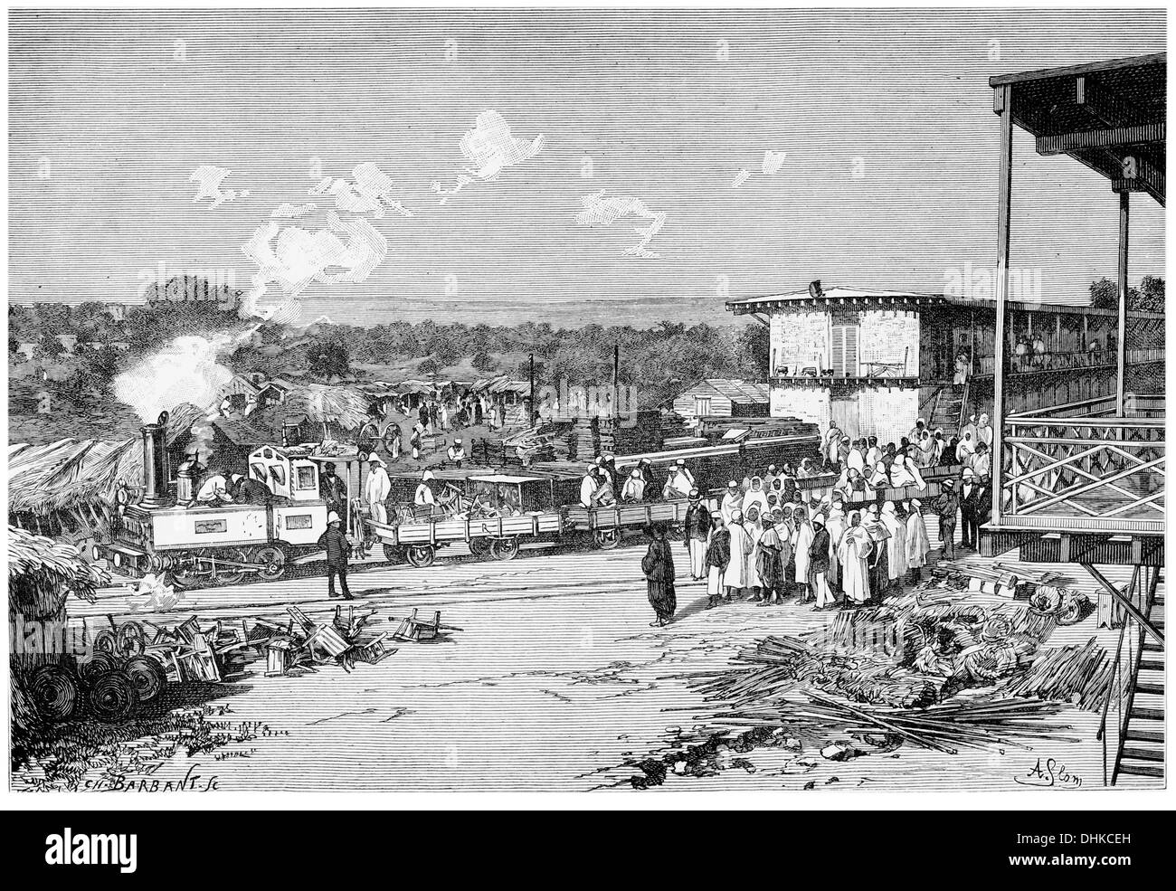 French railway line train Black and White Stock Photos & Images - Alamy