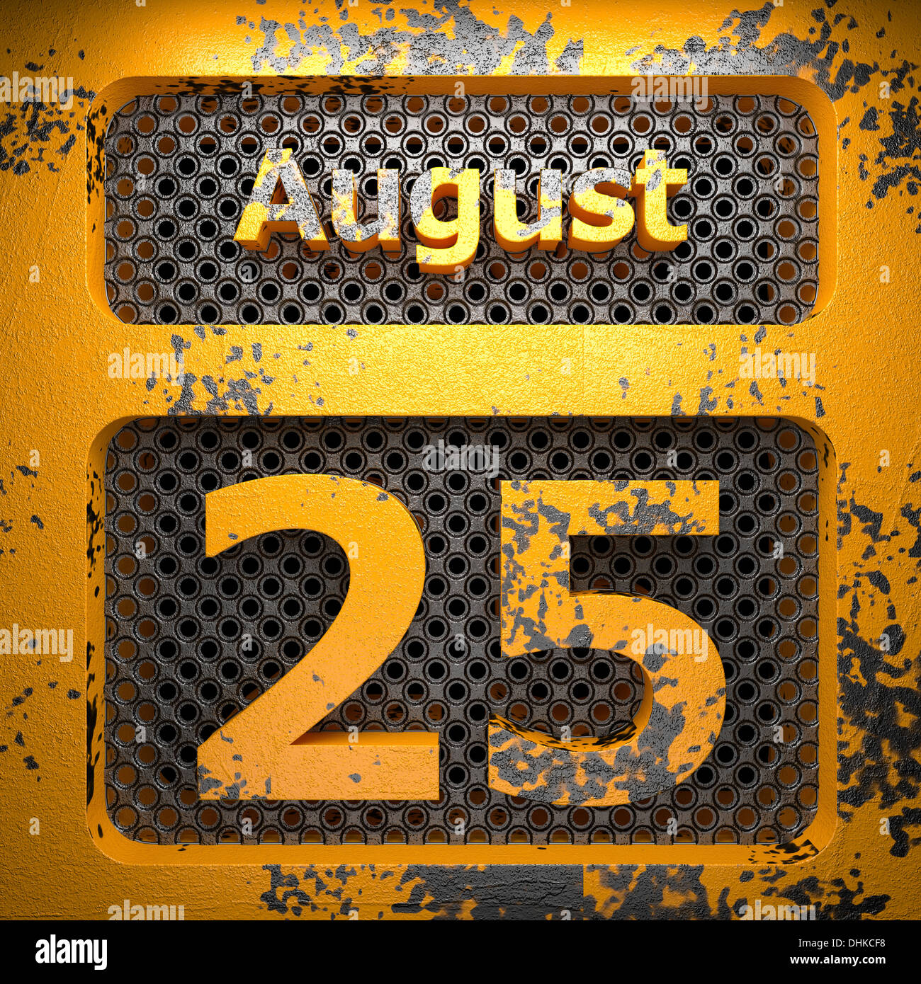 august 25 of painted steel Stock Photo - Alamy