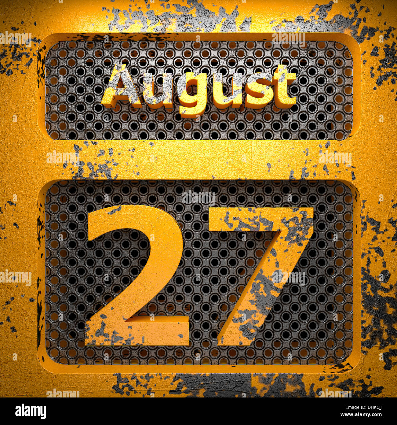 august 27 of painted steel Stock Photo - Alamy