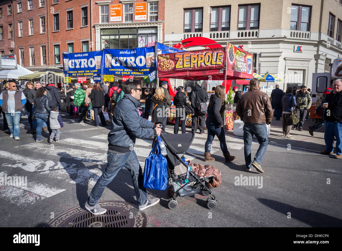 Crowds at a street fair on Broadway in the Union Square neighborhood of ...