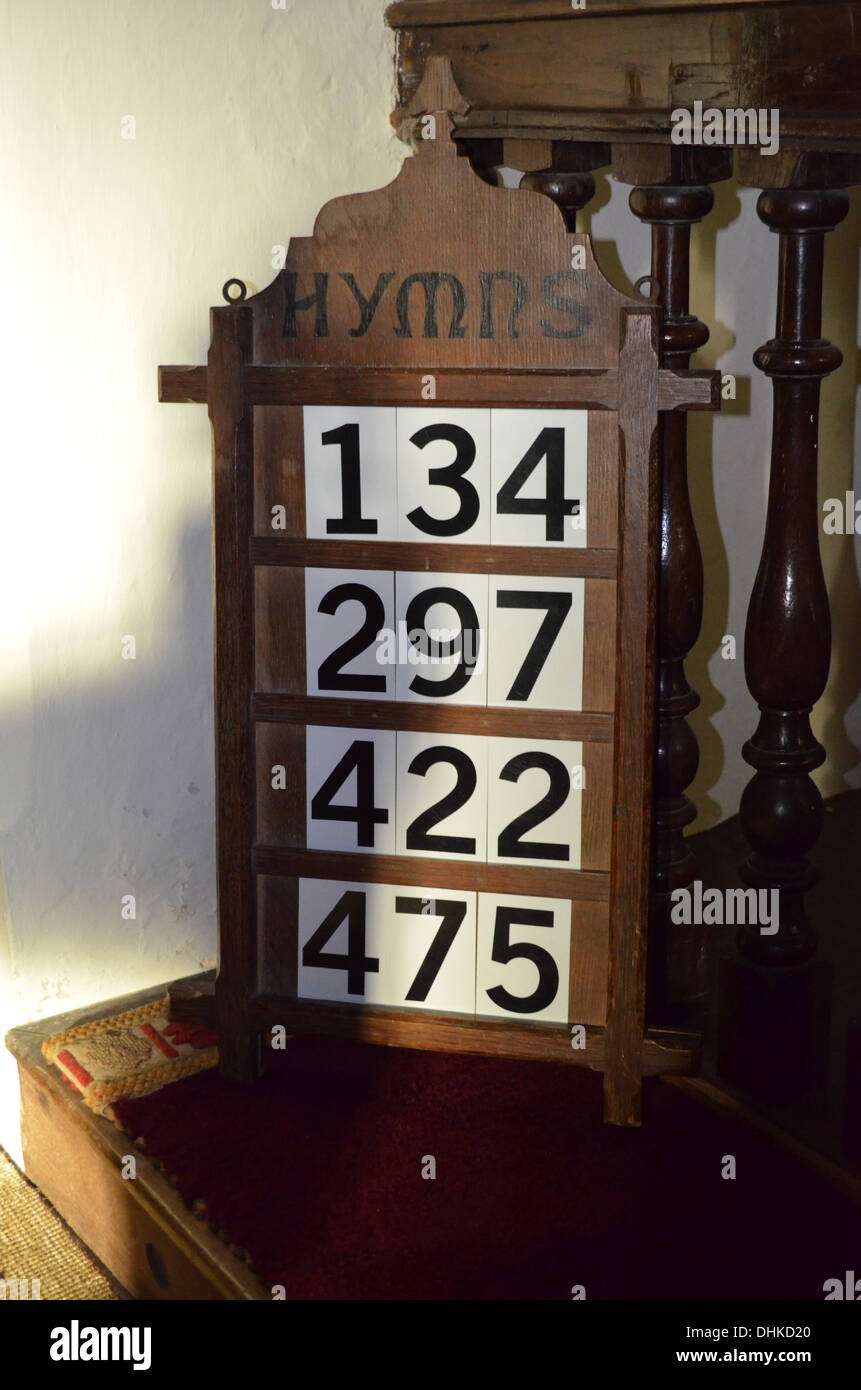 Hymn board numbers church hi-res stock photography and images - Alamy