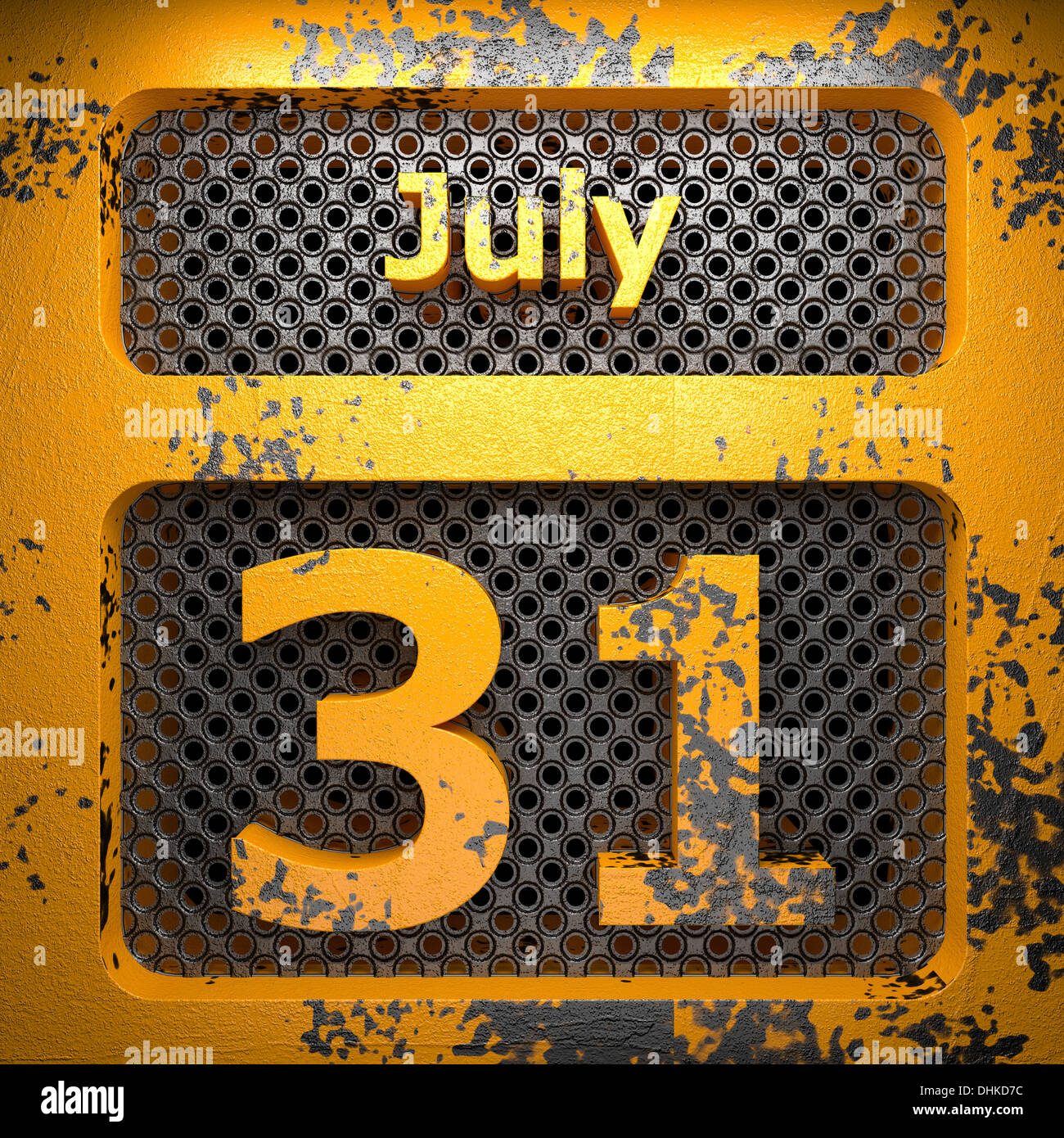 july 31 of painted steel Stock Photo - Alamy