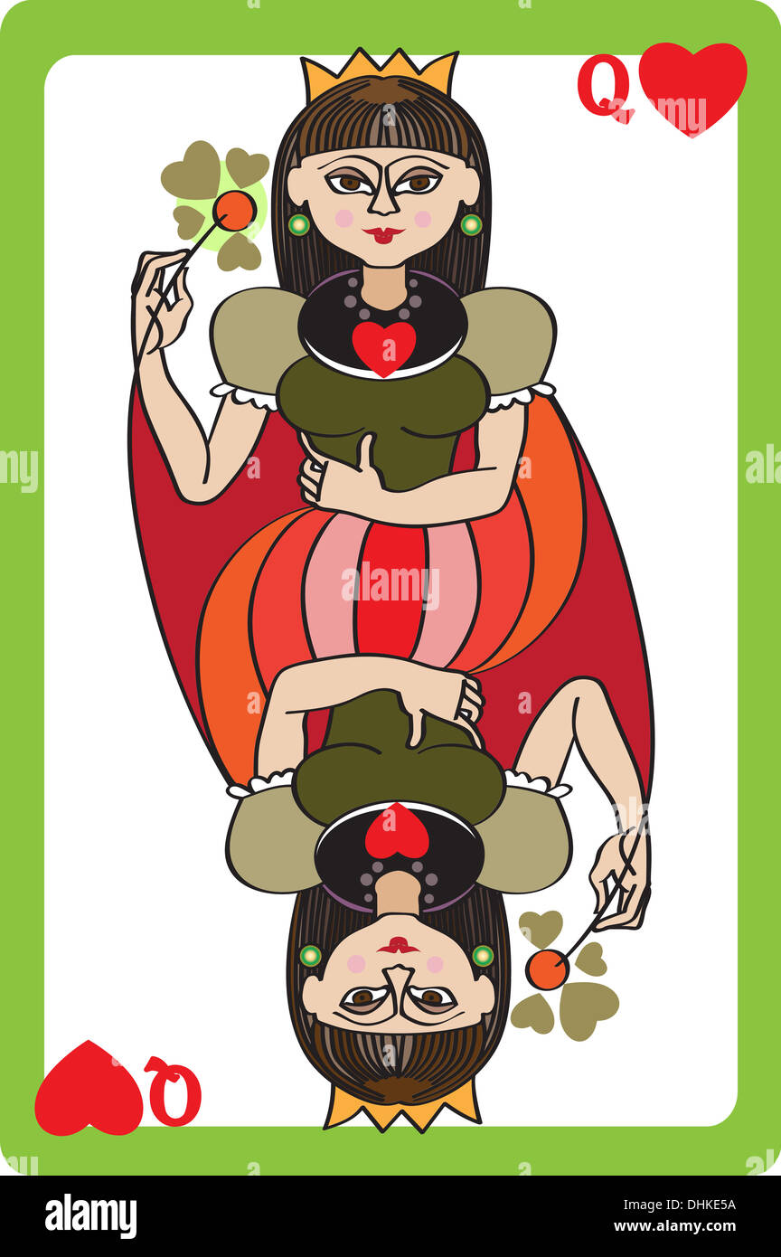 Queen Of Hearts Illustration High Resolution Stock Photography and ...