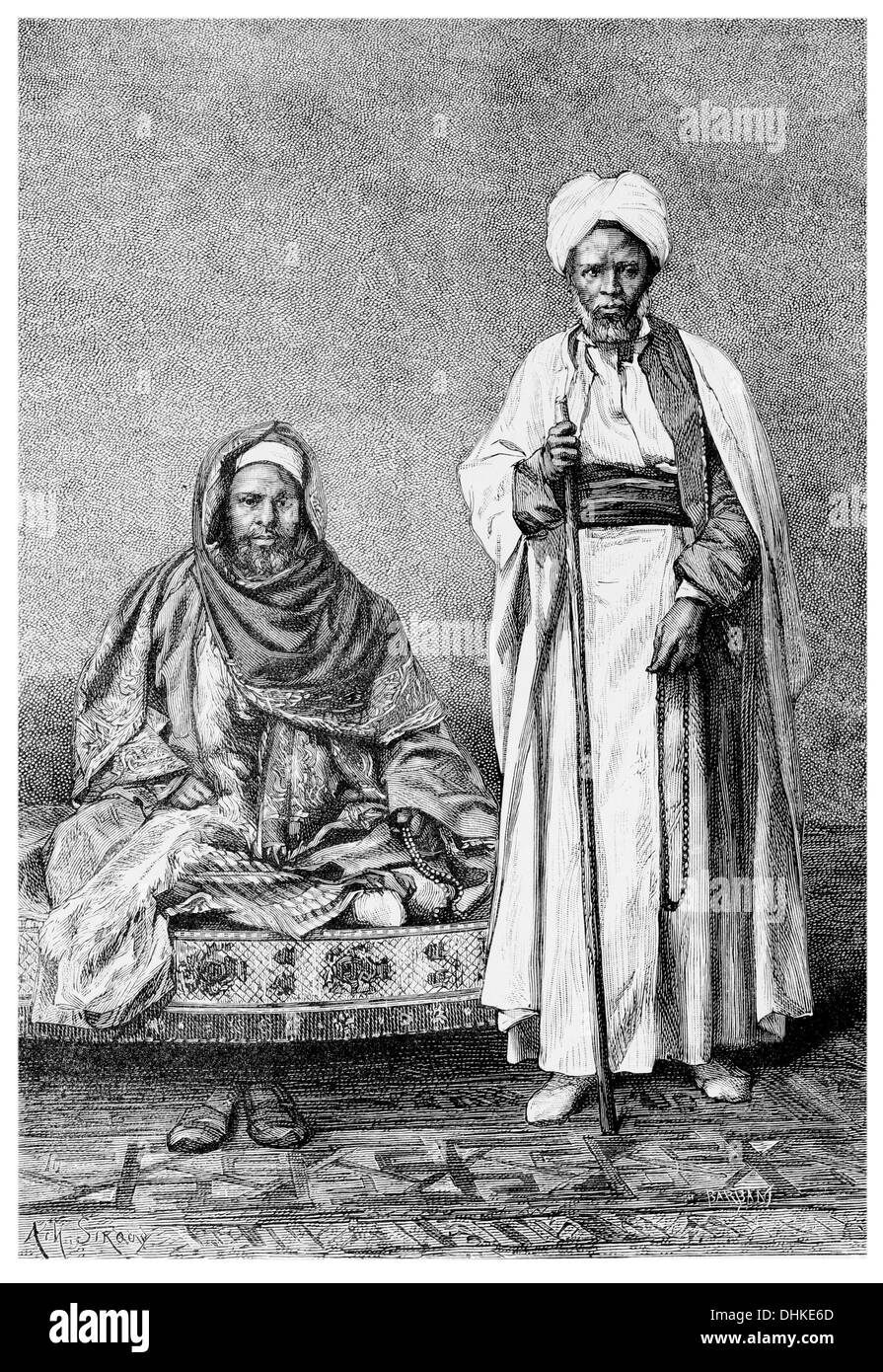 1888 kadi of khartum and hadendoa sheikh Stock Photo - Alamy