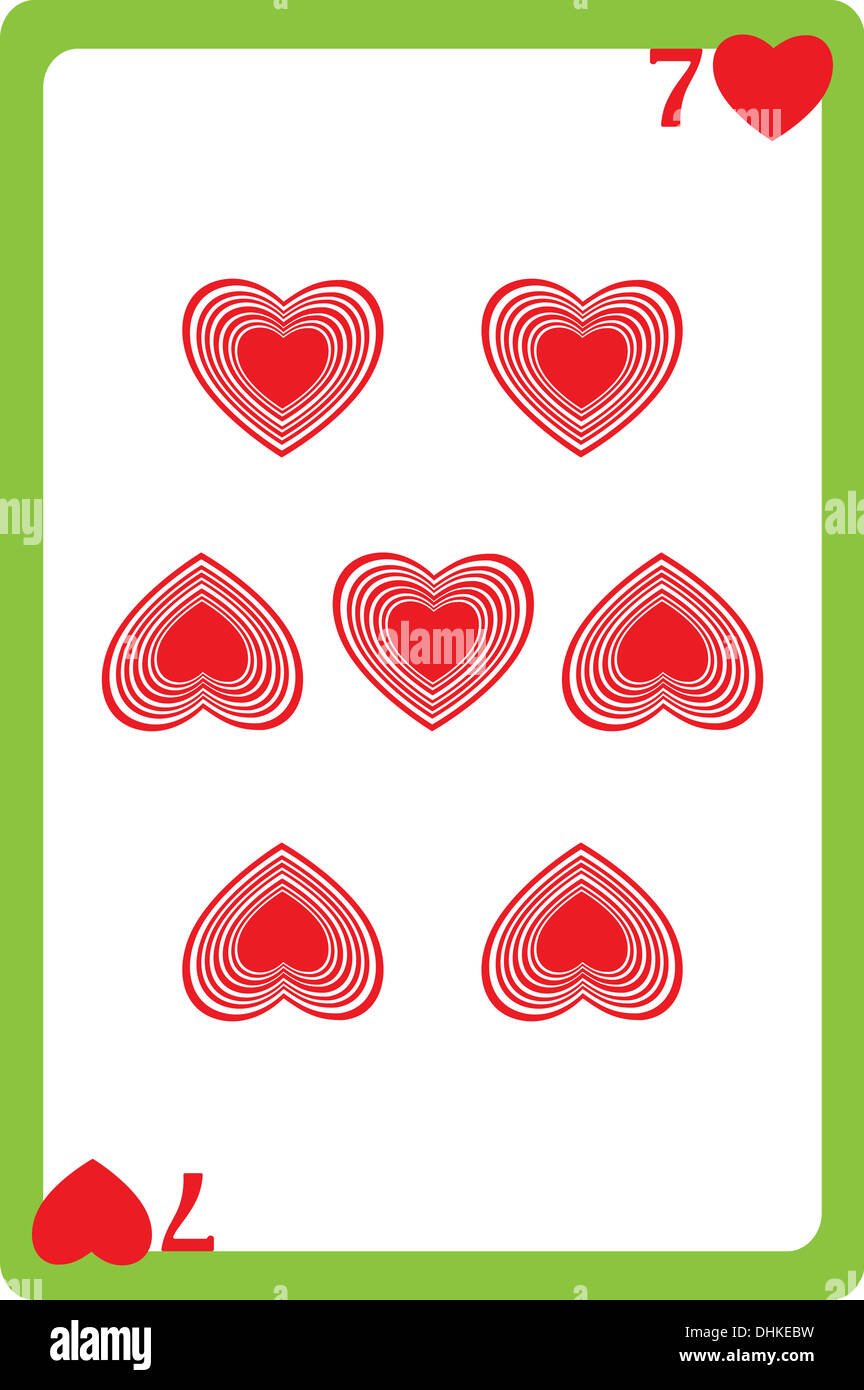 Seven Hearts Playing Card High Resolution Stock Photography and Images ...