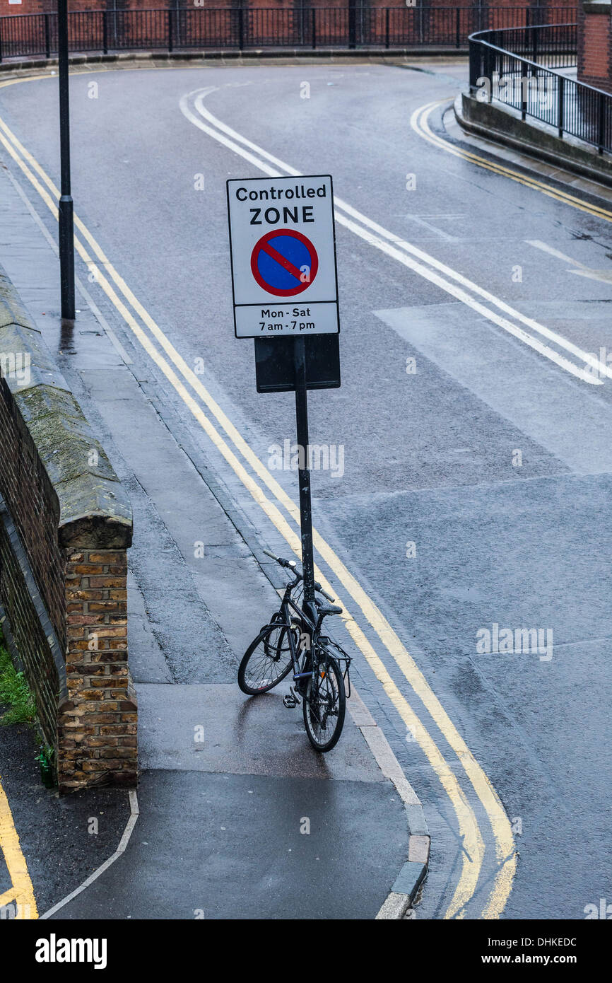 Controlled Zone traffic sign, London, England, UK Stock Photo - Alamy