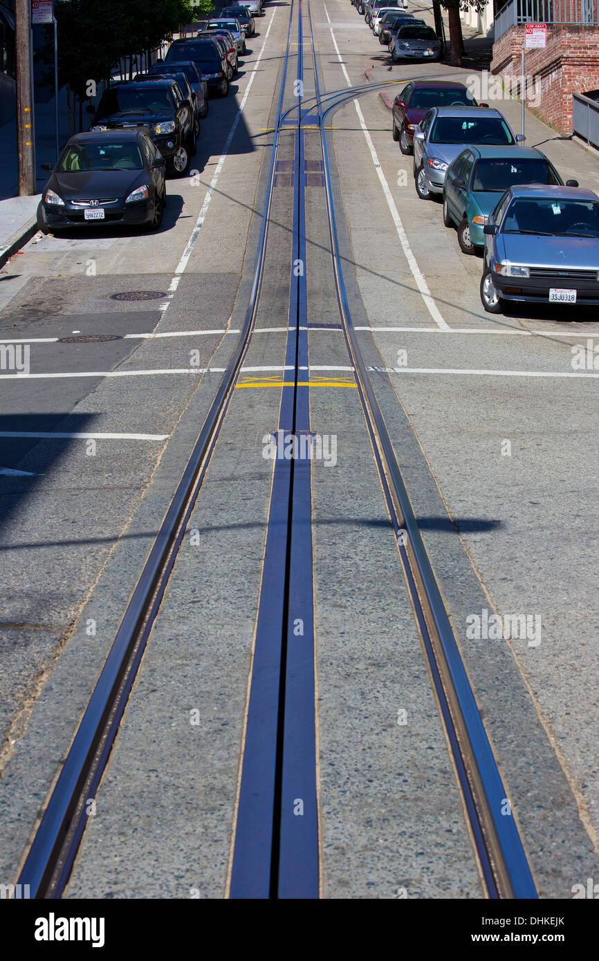 Cable car tracks hi-res stock photography and images - Alamy