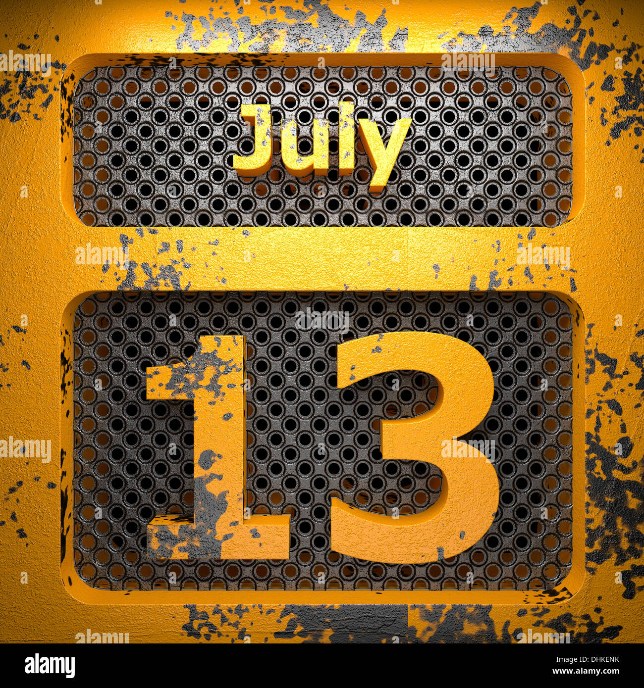 july 13 of painted steel Stock Photo - Alamy