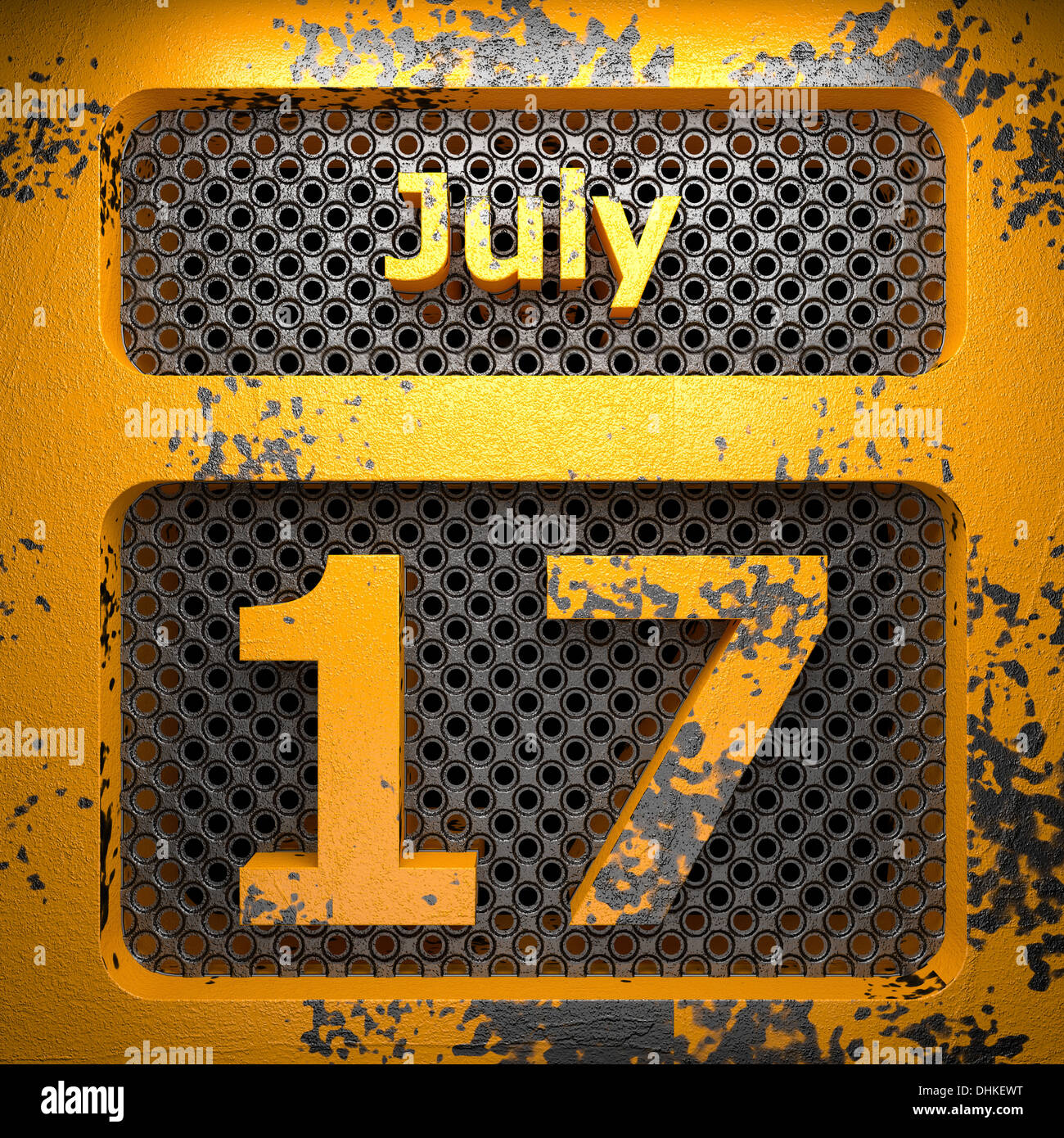 july 17 of painted steel Stock Photo - Alamy