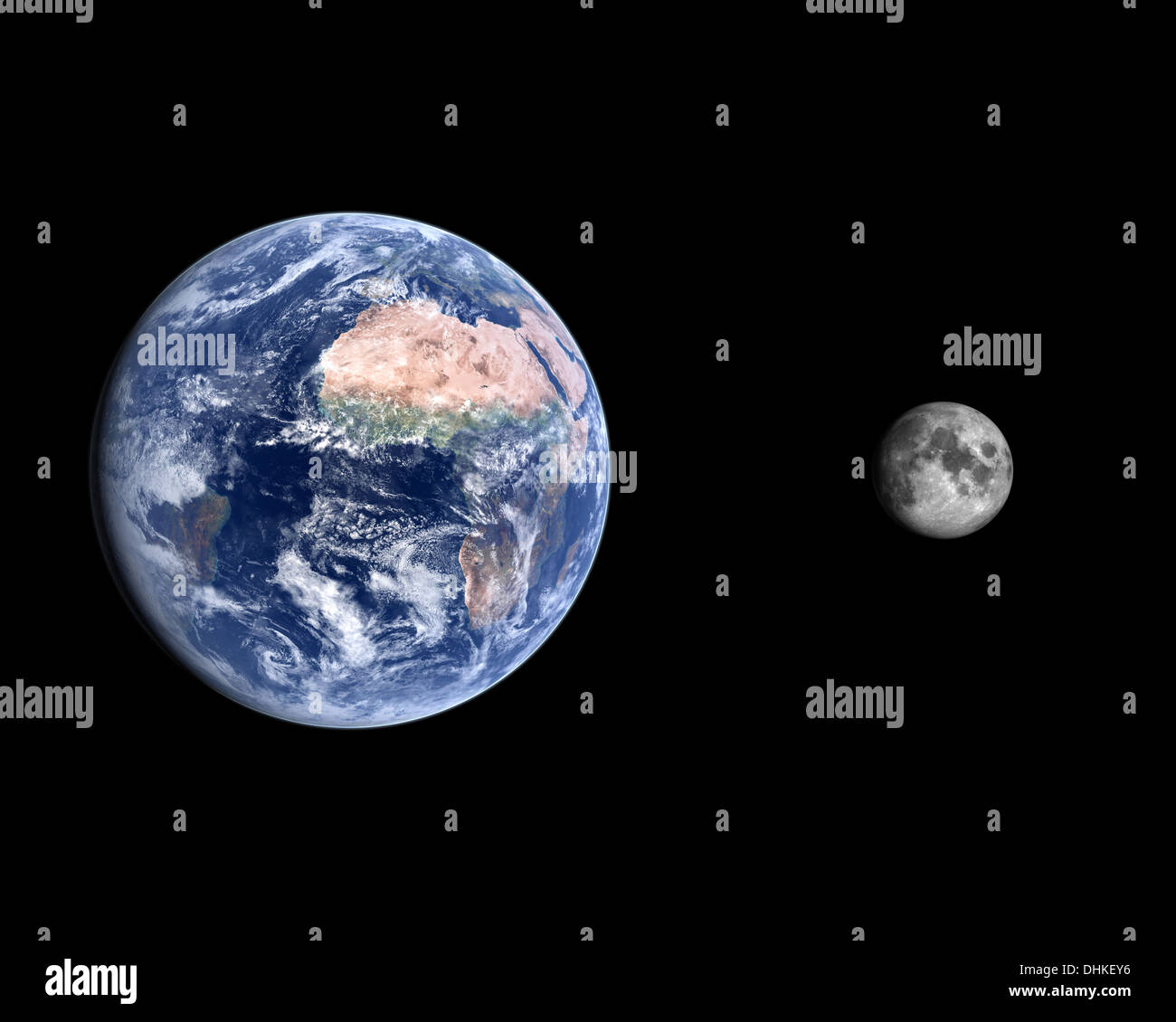 Earth and moon comparison hi-res stock photography and images - Alamy