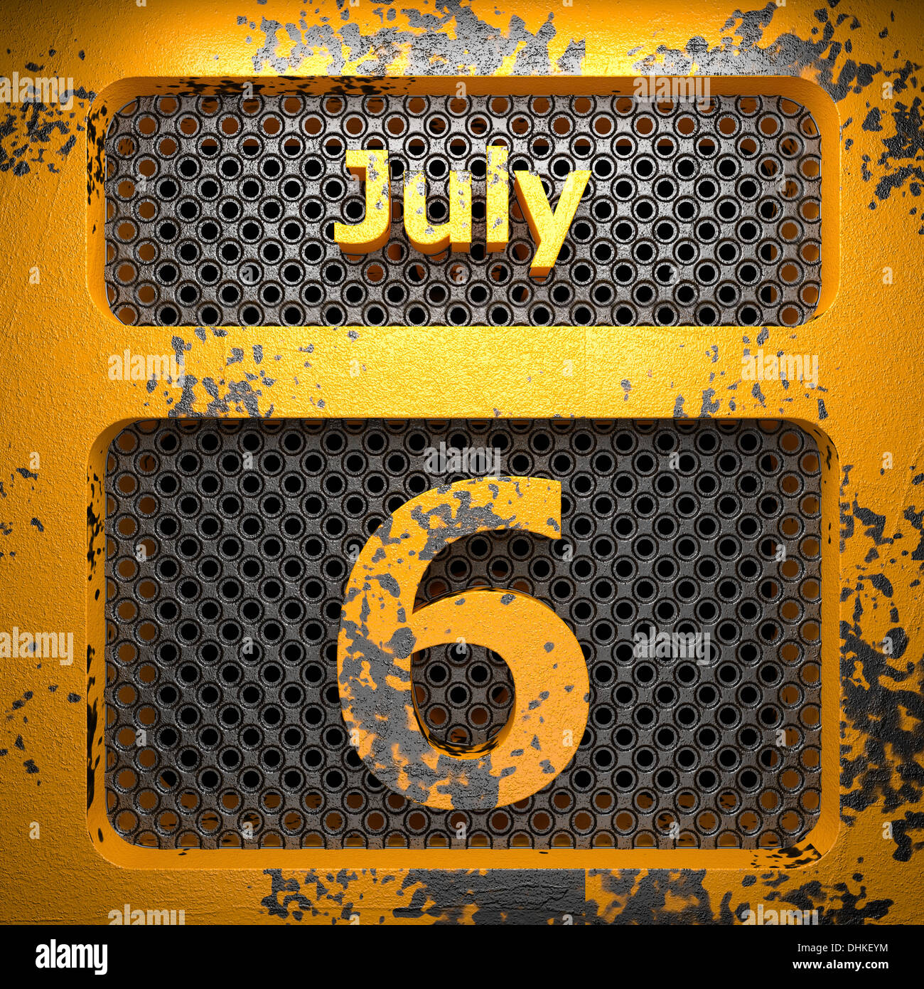 july 6 of painted steel Stock Photo - Alamy