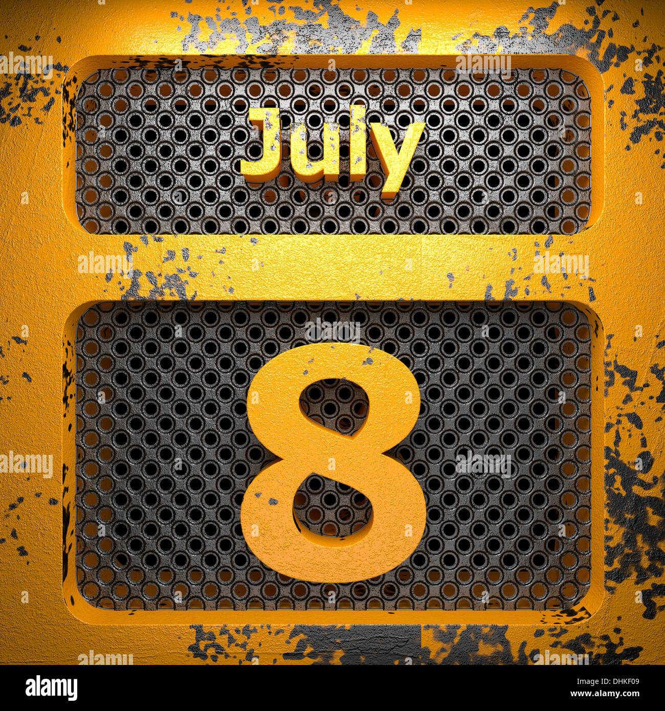 july 8 of painted steel Stock Photo - Alamy