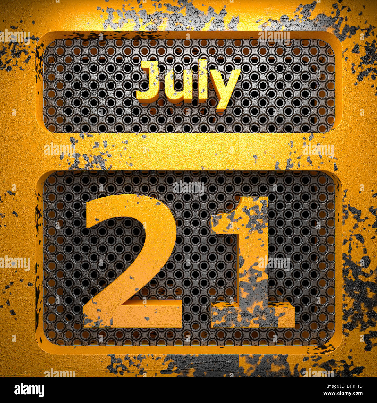 july 21 of painted steel Stock Photo - Alamy