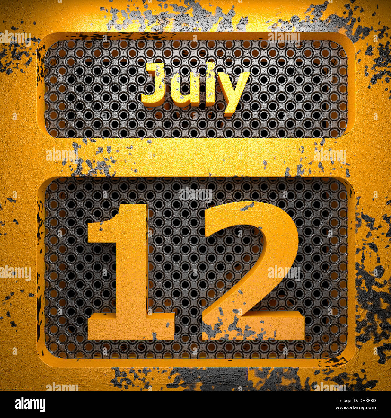 july 12 of painted steel Stock Photo - Alamy