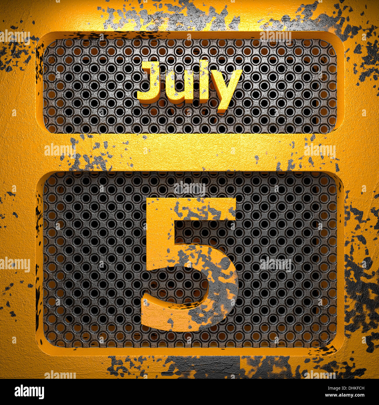 july 5 of painted steel Stock Photo - Alamy