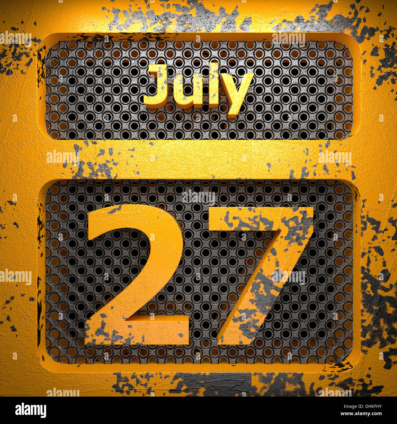 july 27 of painted steel Stock Photo - Alamy
