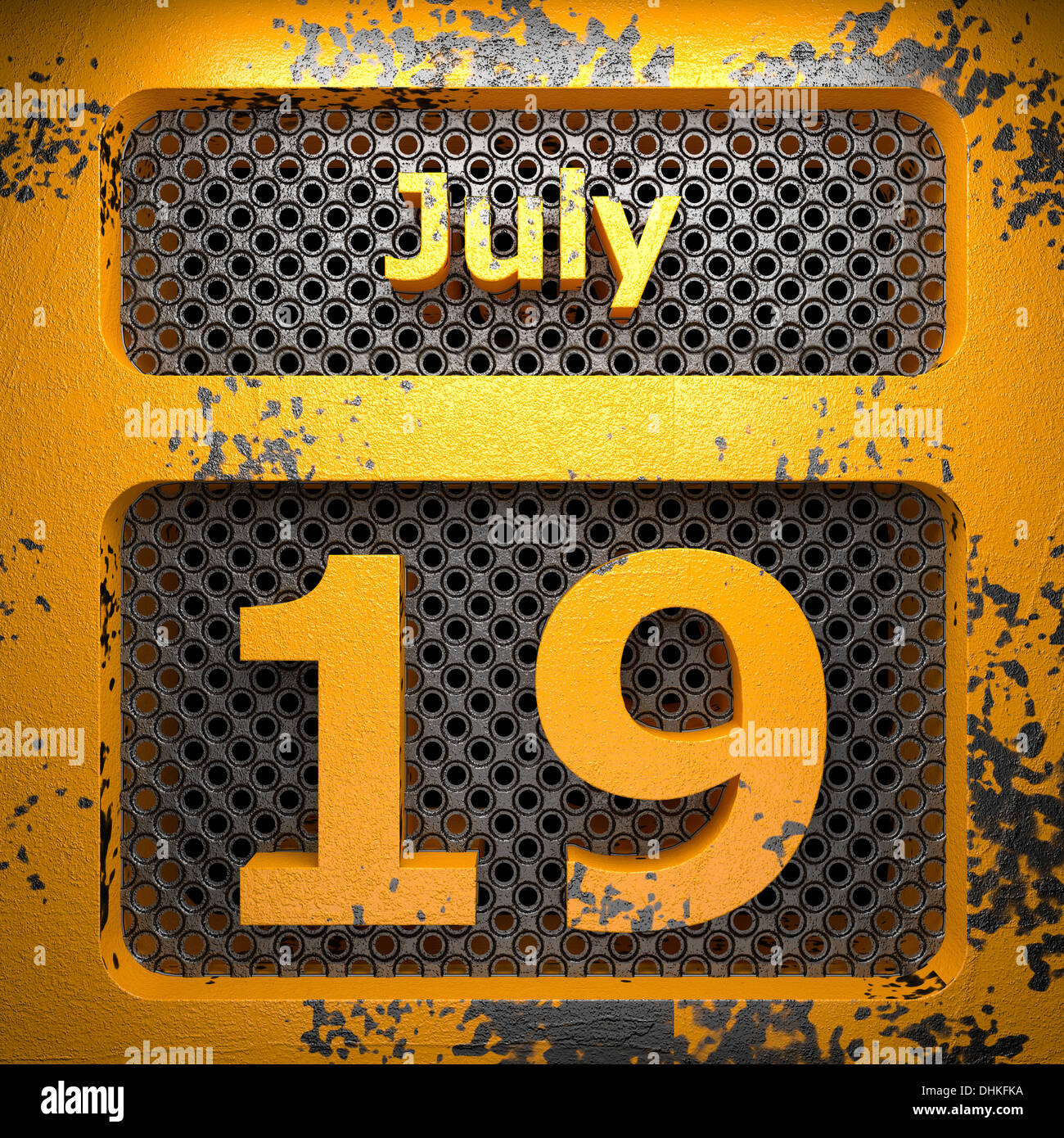 july 19 of painted steel Stock Photo - Alamy