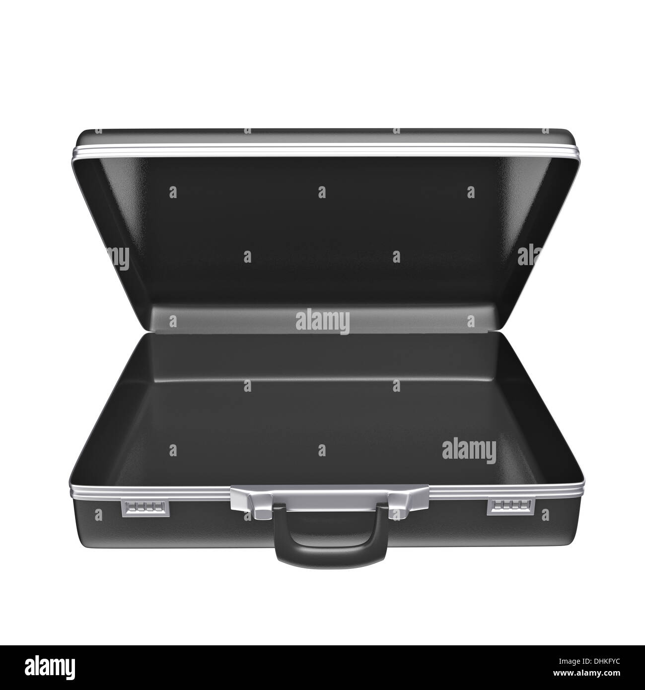 Empty black case - isolated on white background. 3d rendering Stock ...