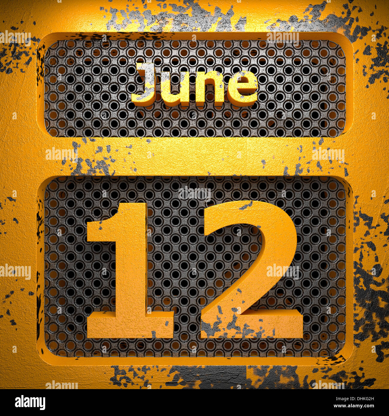 june 12 of painted steel Stock Photo - Alamy