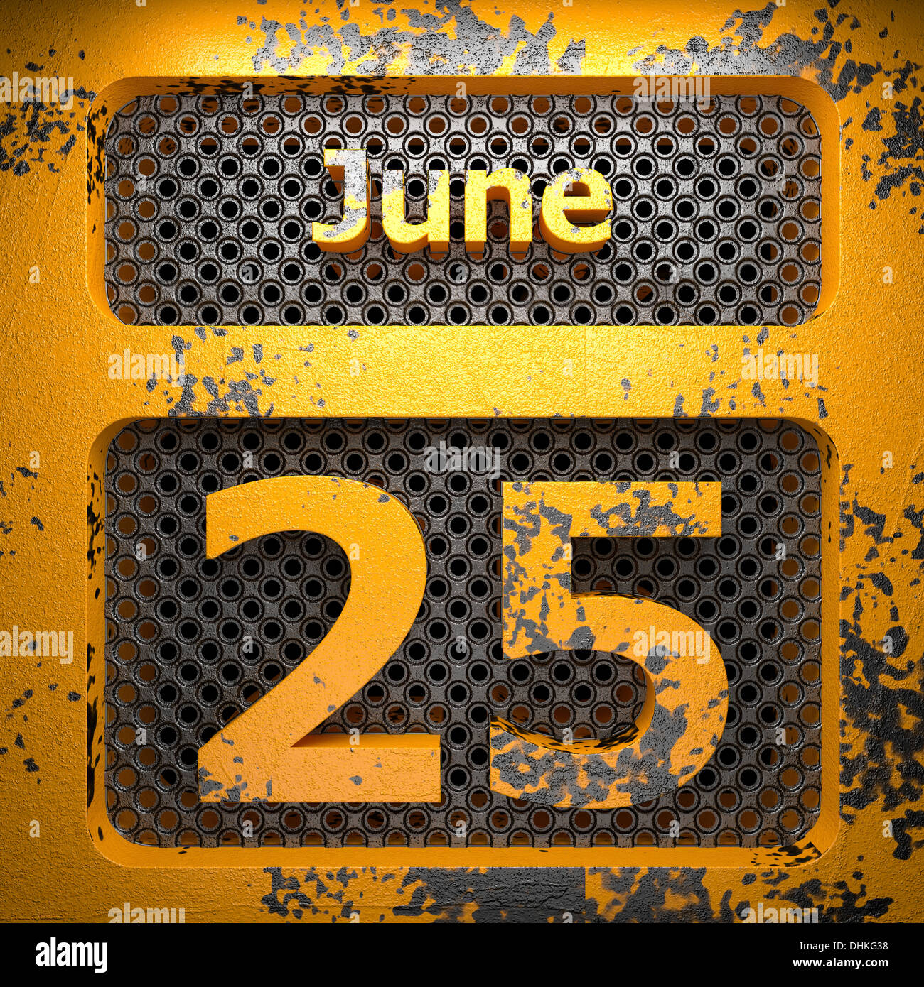 june 25 of painted steel Stock Photo - Alamy