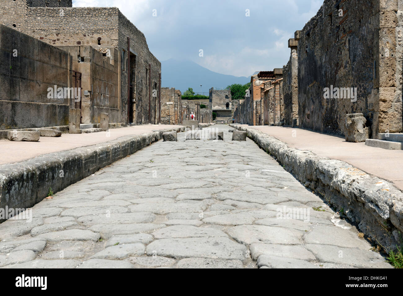 View along street Vicolo di Mercurio with stepping stones to let ...