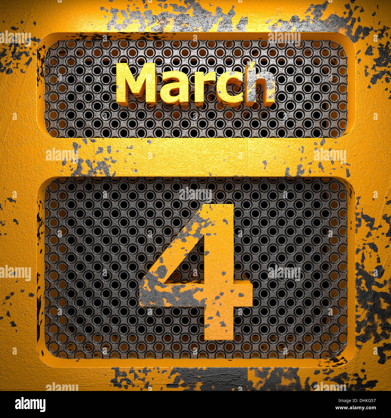 march 4 of painted steel Stock Photo - Alamy