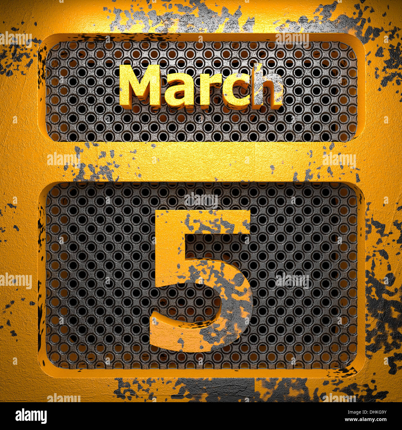 march 5 of painted steel Stock Photo - Alamy