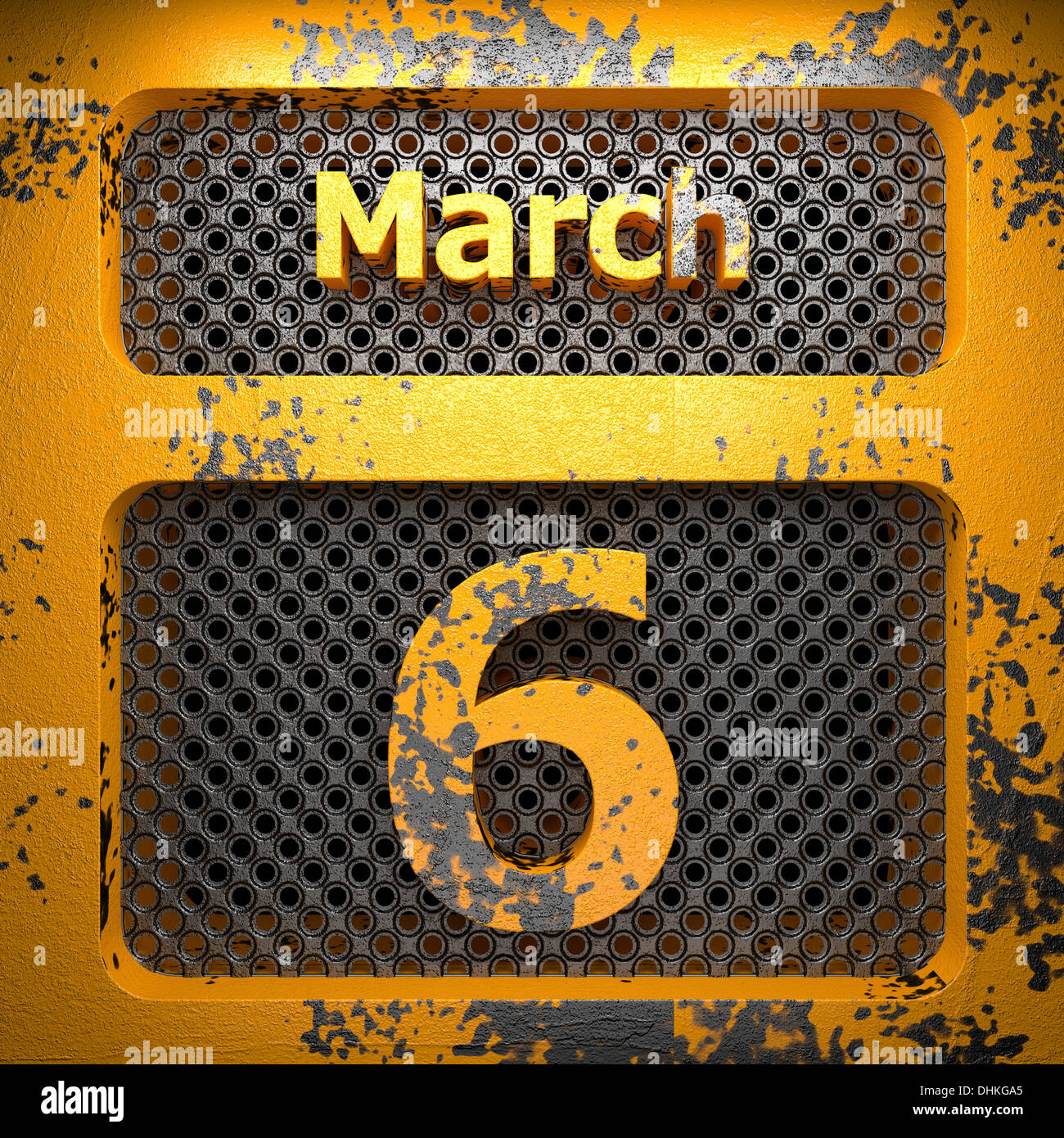 march 6 of painted steel Stock Photo - Alamy