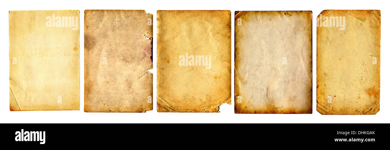 old paper set Stock Photo - Alamy