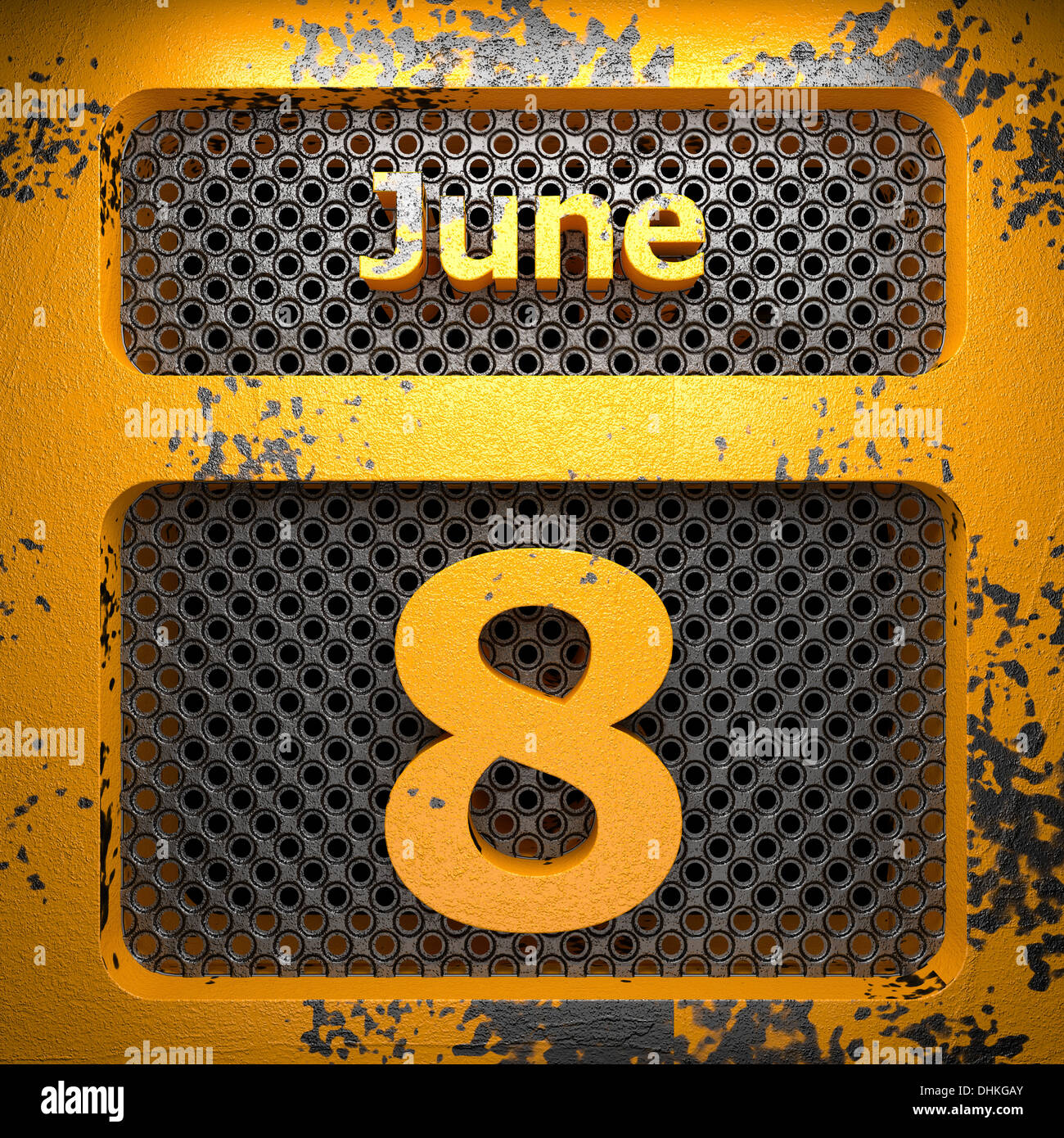 june 8 of painted steel Stock Photo - Alamy