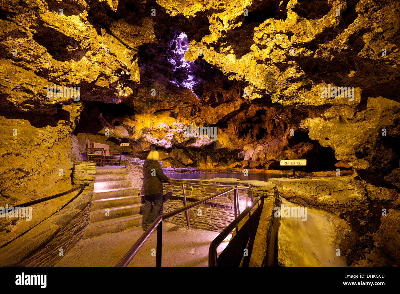 Banff hot springs source inside the Cave and Basin National Historic ...