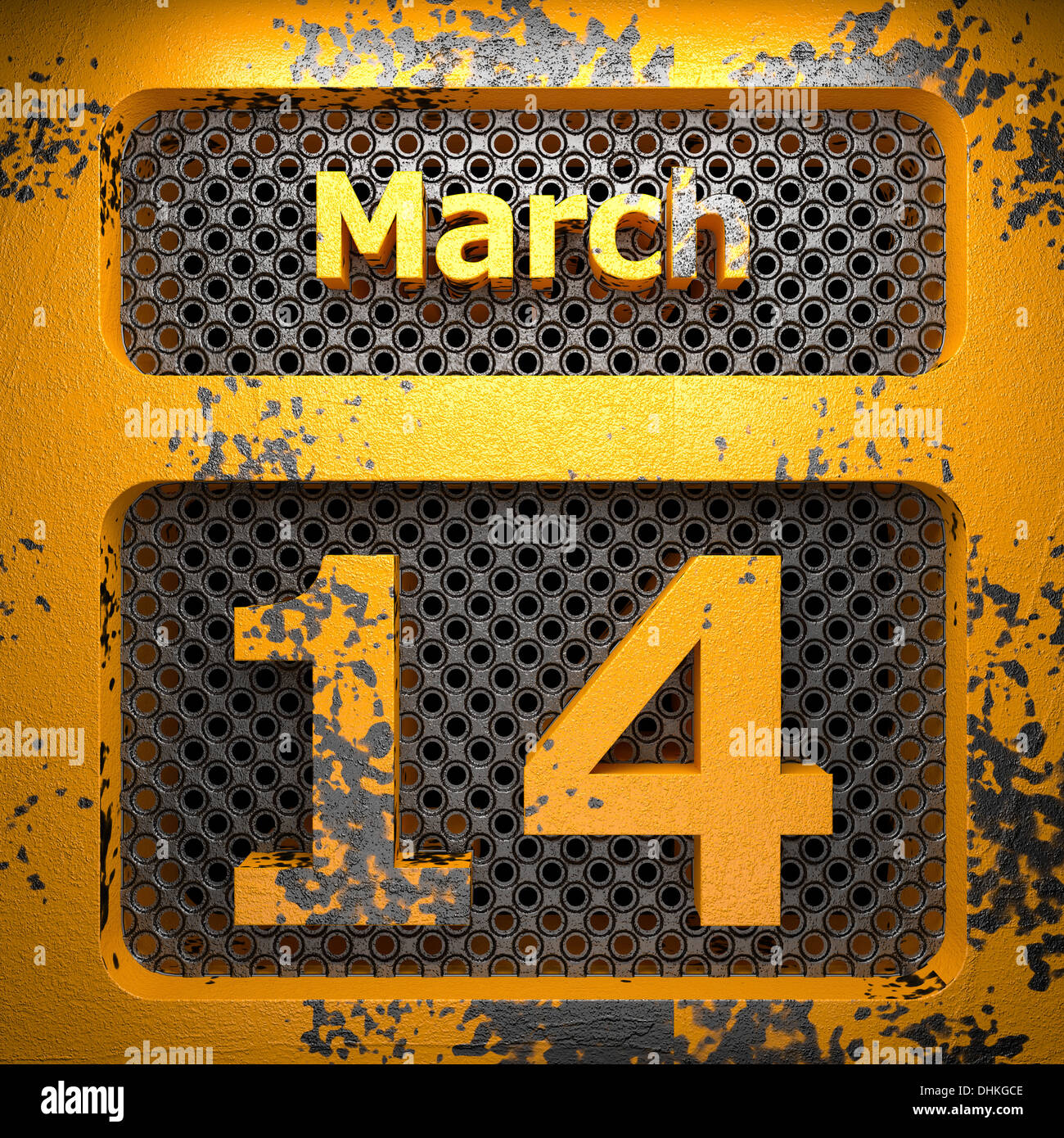 march 14 of painted steel Stock Photo - Alamy