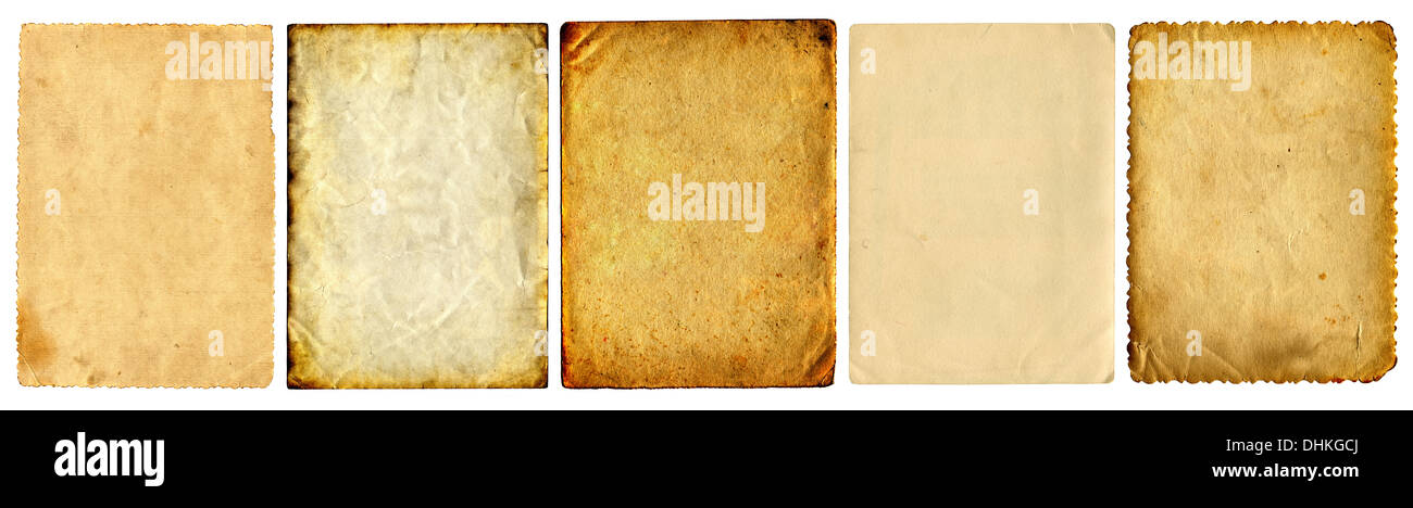 old paper set Stock Photo - Alamy